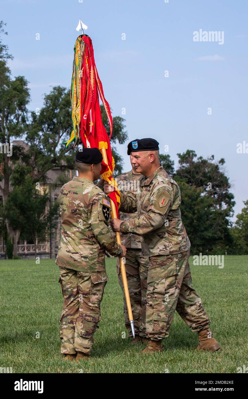 Battalion commander of an infantry regiment left hi-res stock ...