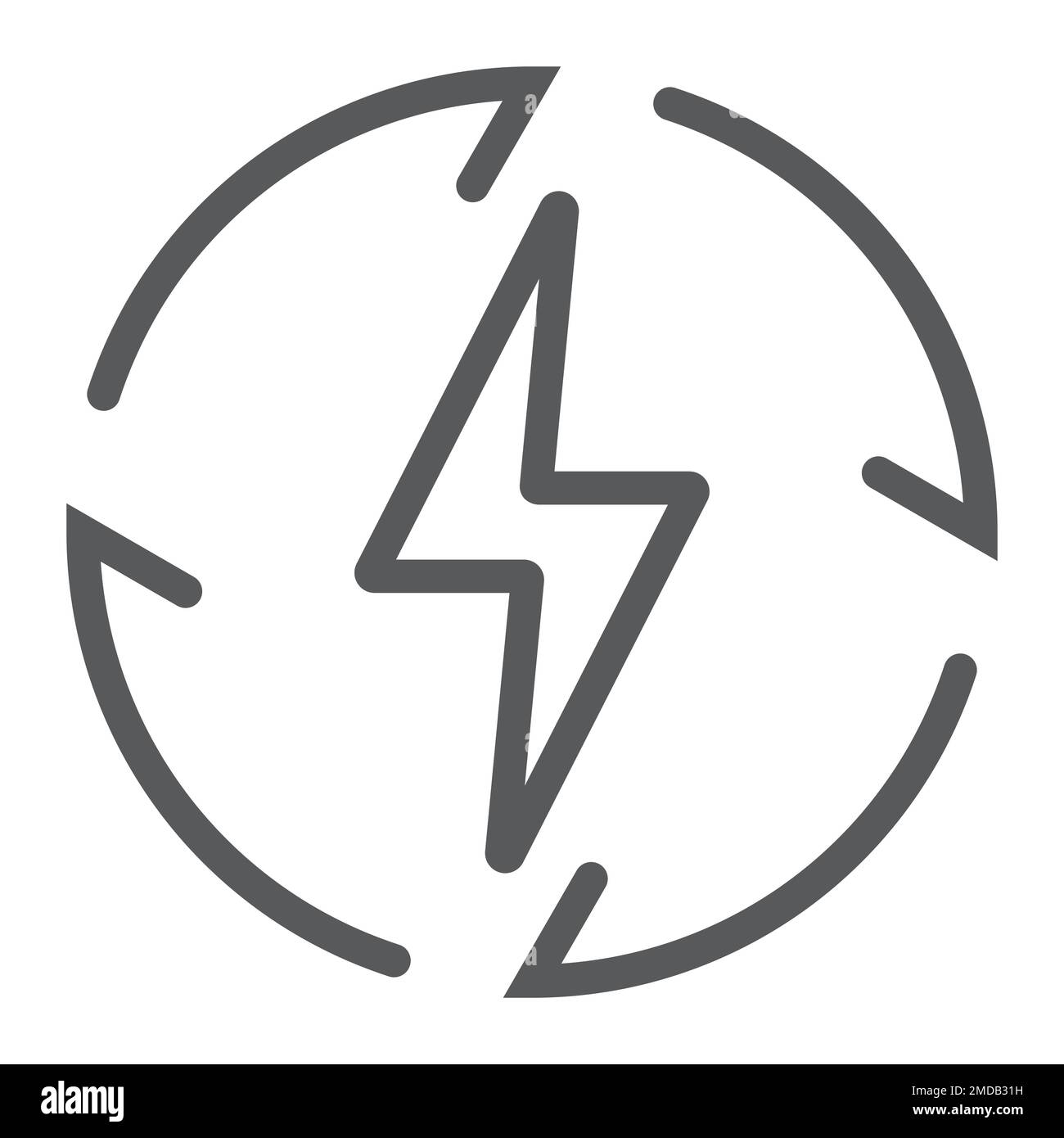 Renewable Energy line icon, ecology and energy, electricity sign ...