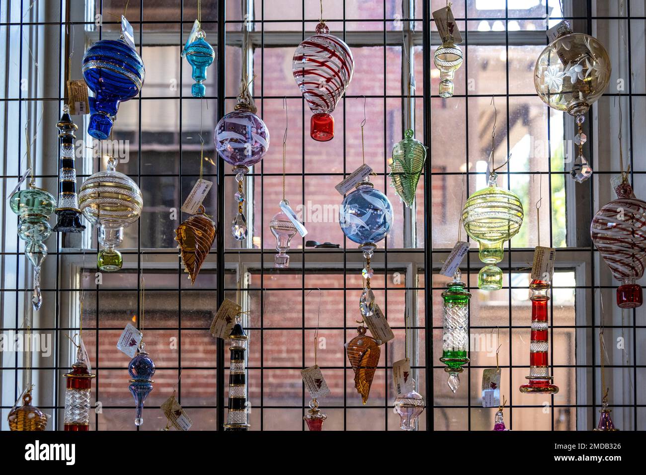 glass sun catchers for sale in the gift shop at the Victorian Mansion ...