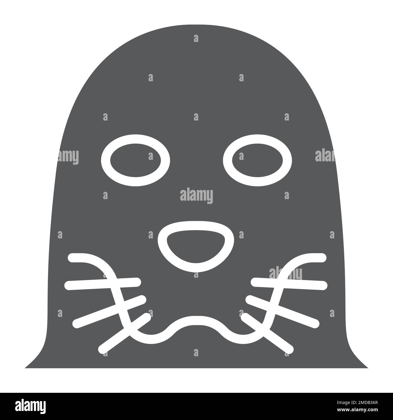 Seal glyph icon, animal and zoo, mammal et sign vector graphics, a ...