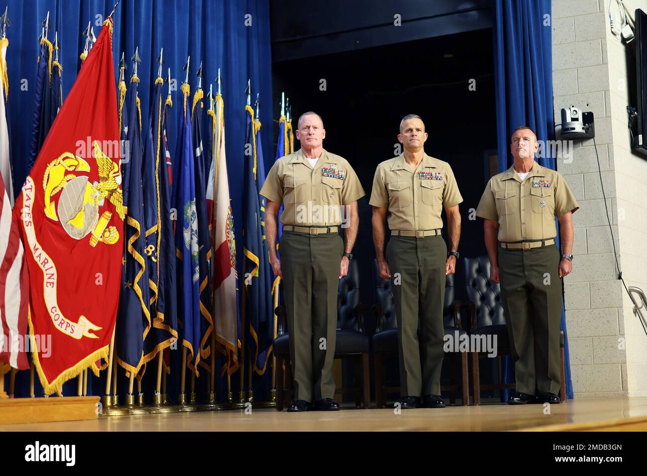 Stands for playing of the Colors: Lt. Gen. Edward D. Banta, Gen. David ...