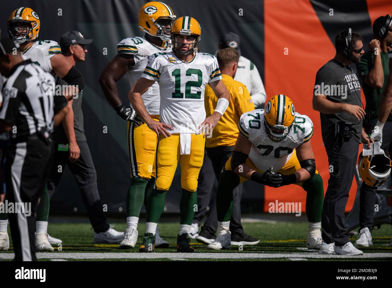 Green Bay Packers quarterback Aaron Rodgers (12) and Green Bay Packers ...
