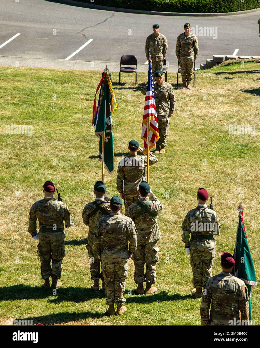 JOINT BASE LEWIS-MCCHORD, Wash. – Col. Benjamin D. Jahn renders his ...