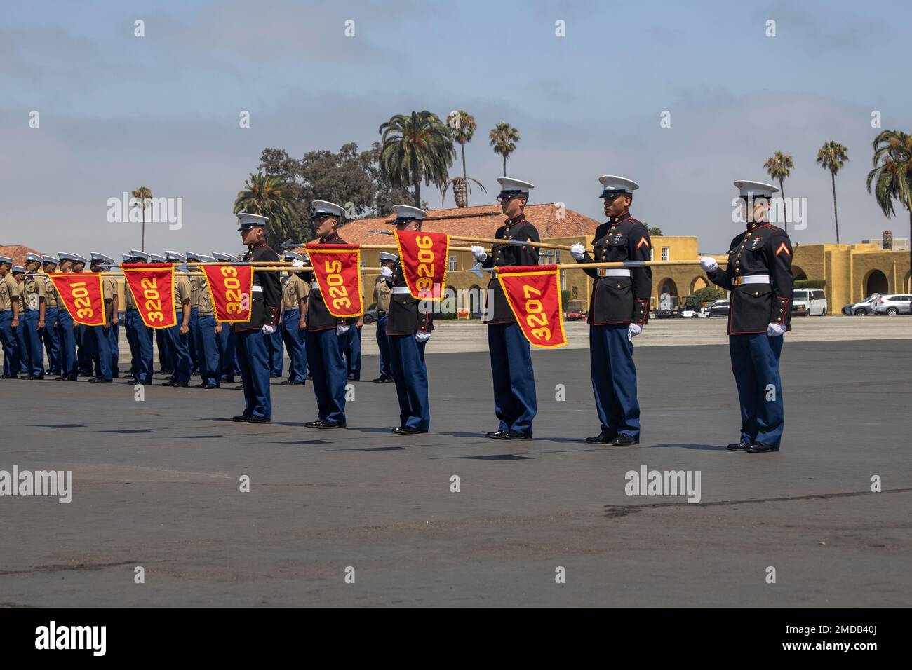 New U.S. Marines with India Company, 3rd Recruit Training Battalion ...