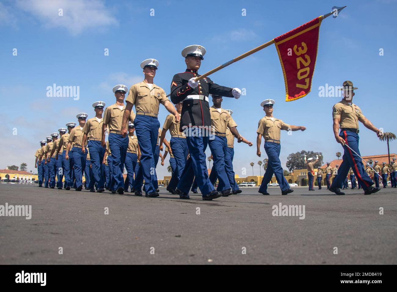 New U.S. Marines with India Company, 3rd Recruit Training Battalion ...