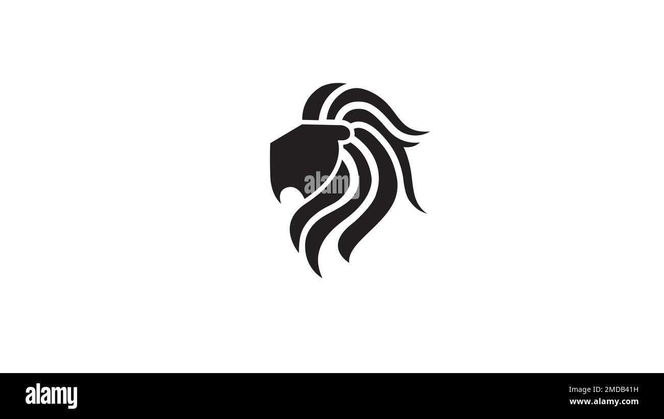 Creative Black Lion Head Logo Symbol Vector Stock Vector Image & Art ...