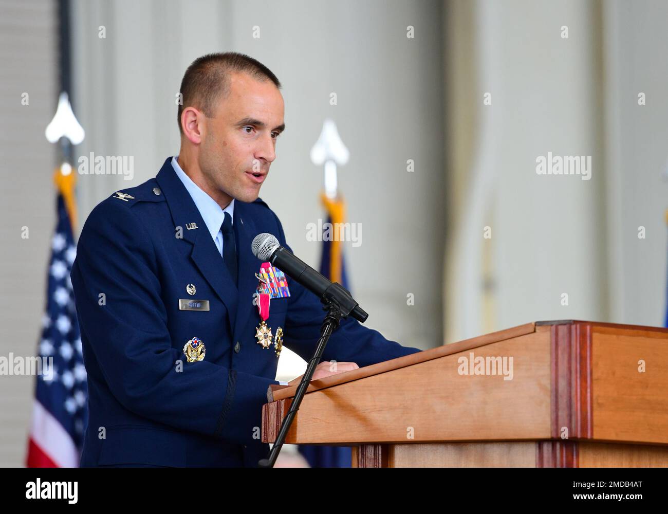 U.S. Air Force Col. Marc E. Greene, outgoing 628th Air Base Wing ...