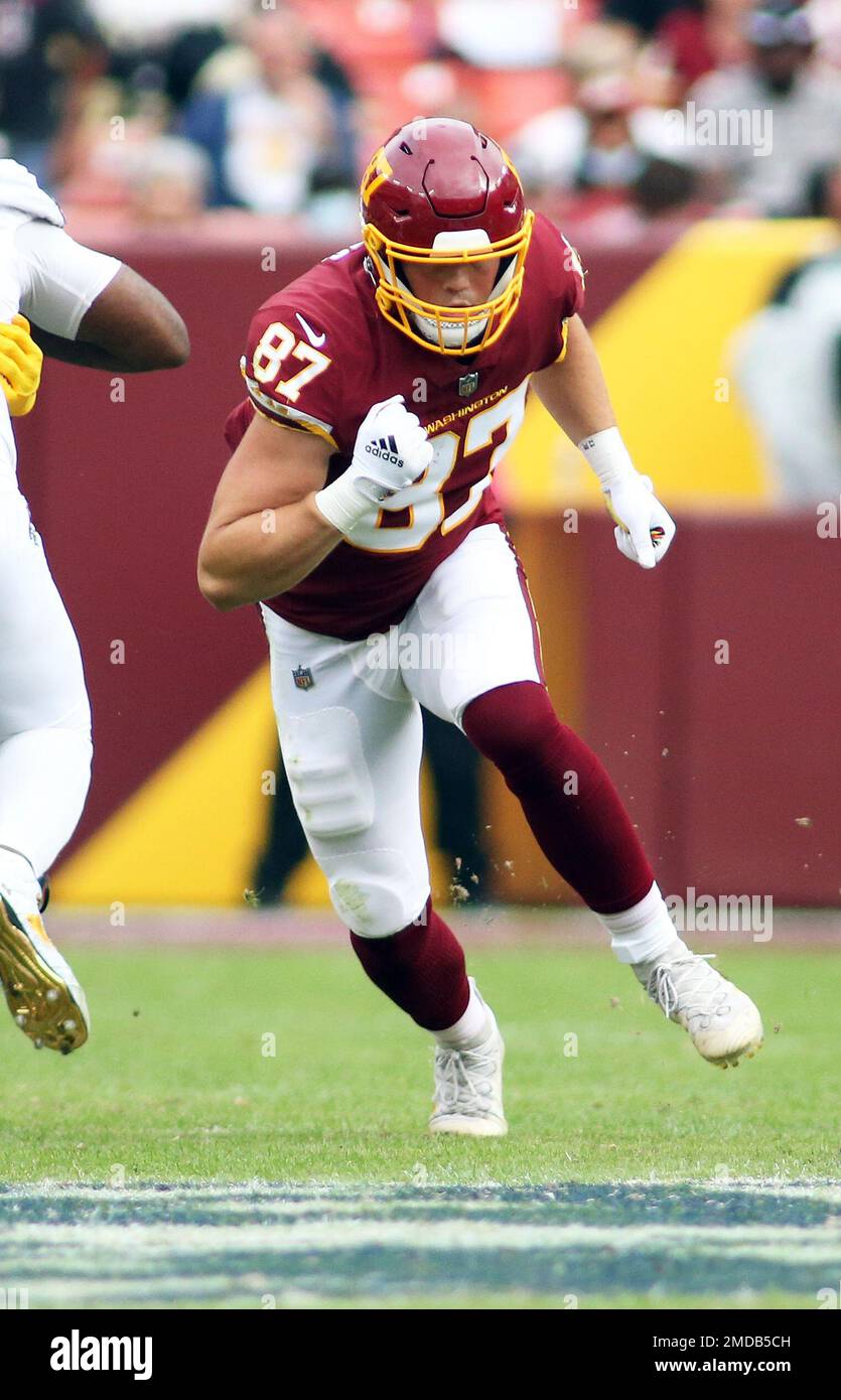 Washington Football Team tight end John Bates (87) runs during an NFL ...