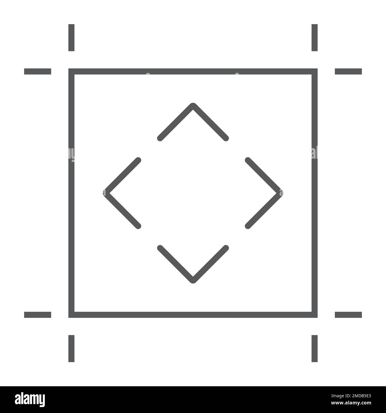 Artboard thin line icon, tools and design, board sign, vector graphics ...