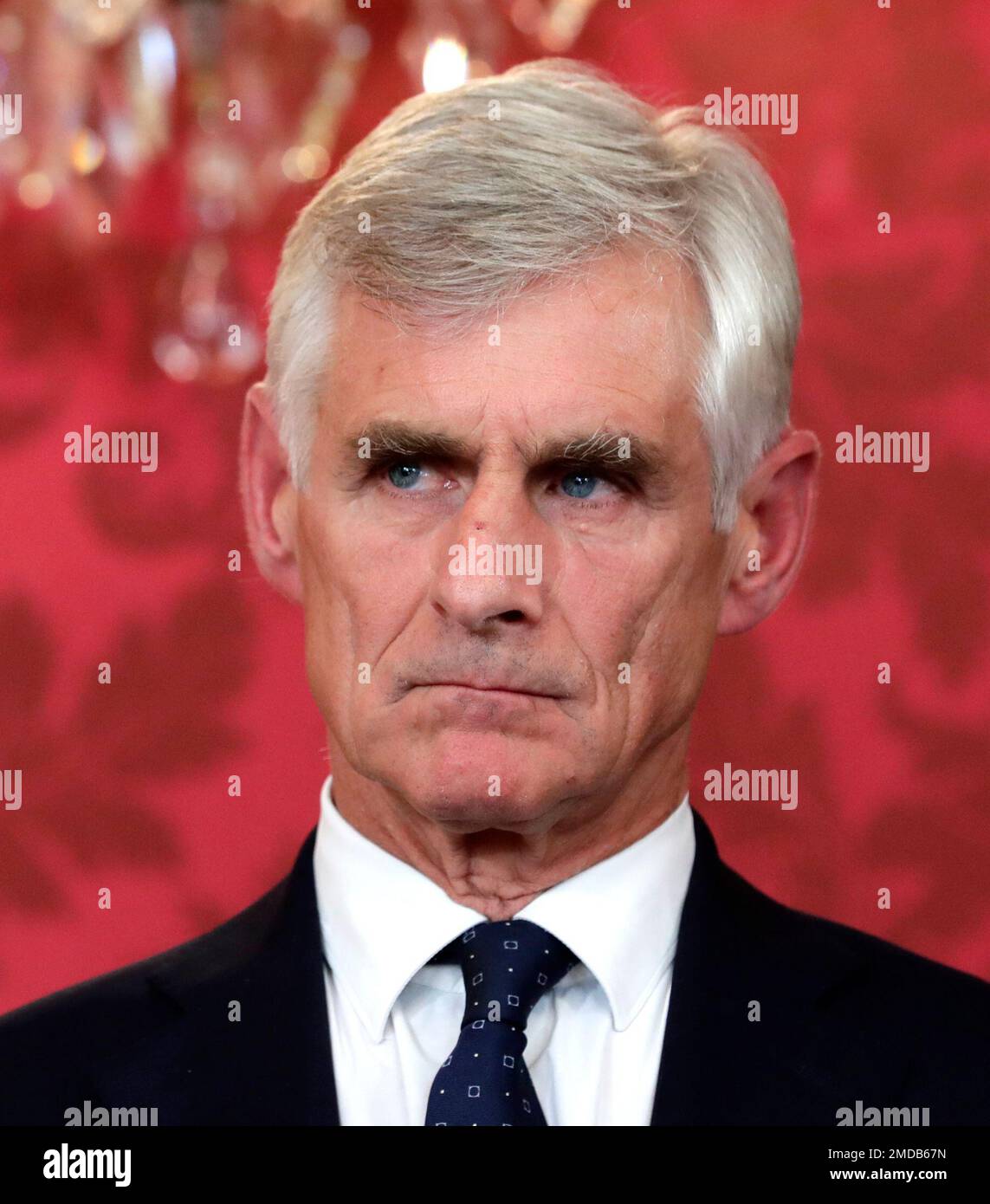 The new Foreign Minister Michael Linhart looks on during the swearing ...