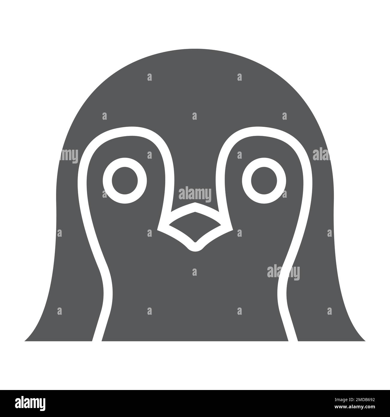 Penguin glyph icon, animal and zoo, bird sign vector graphics, a solid ...