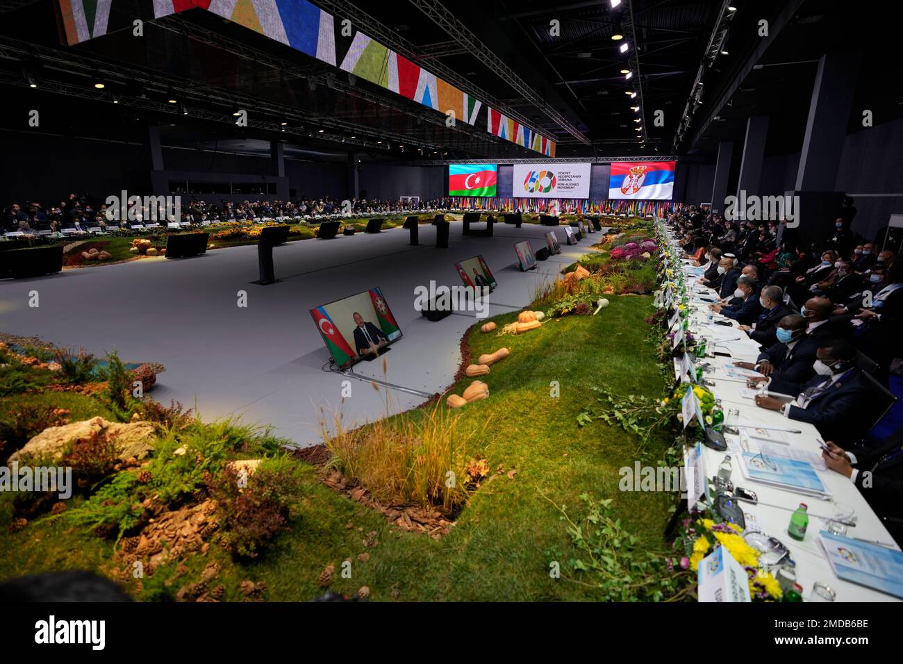 Representatives of the Non-Aligned Movement countries attend the summit ...