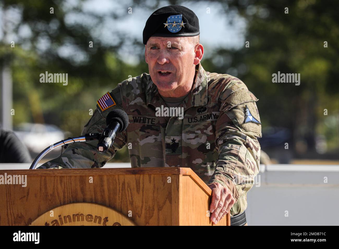 U.S. Army Lt. Gen. Robert P. White, the commanding general of III Corps ...