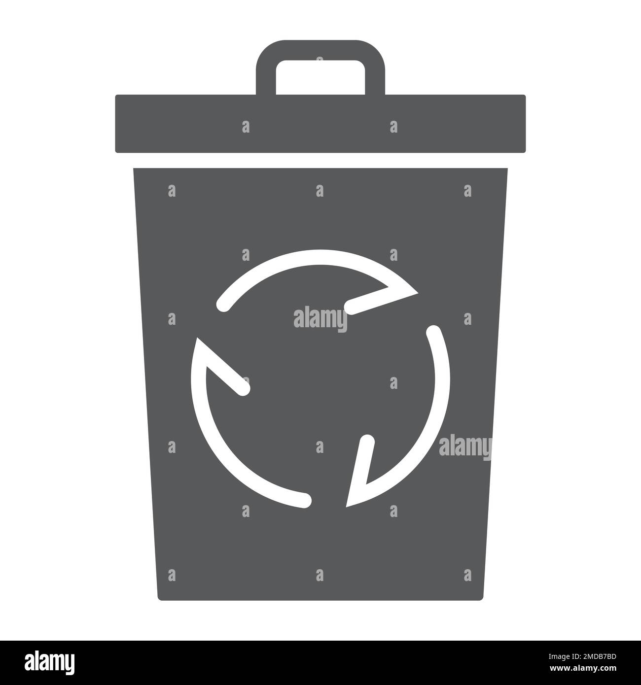 Recycle bin glyph icon, ecology and energy, trash sign, vector graphics ...