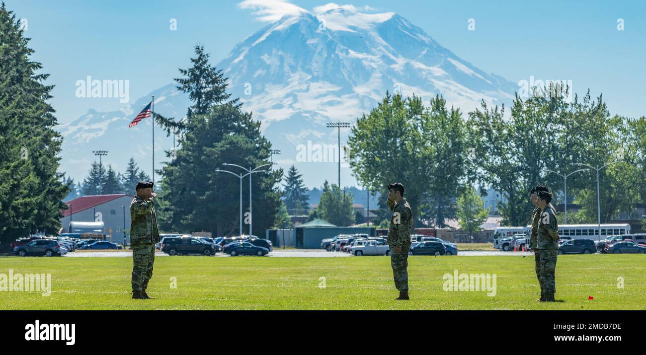 Col. Shane Finison salutes brigade executive officer Maj. Chris ...