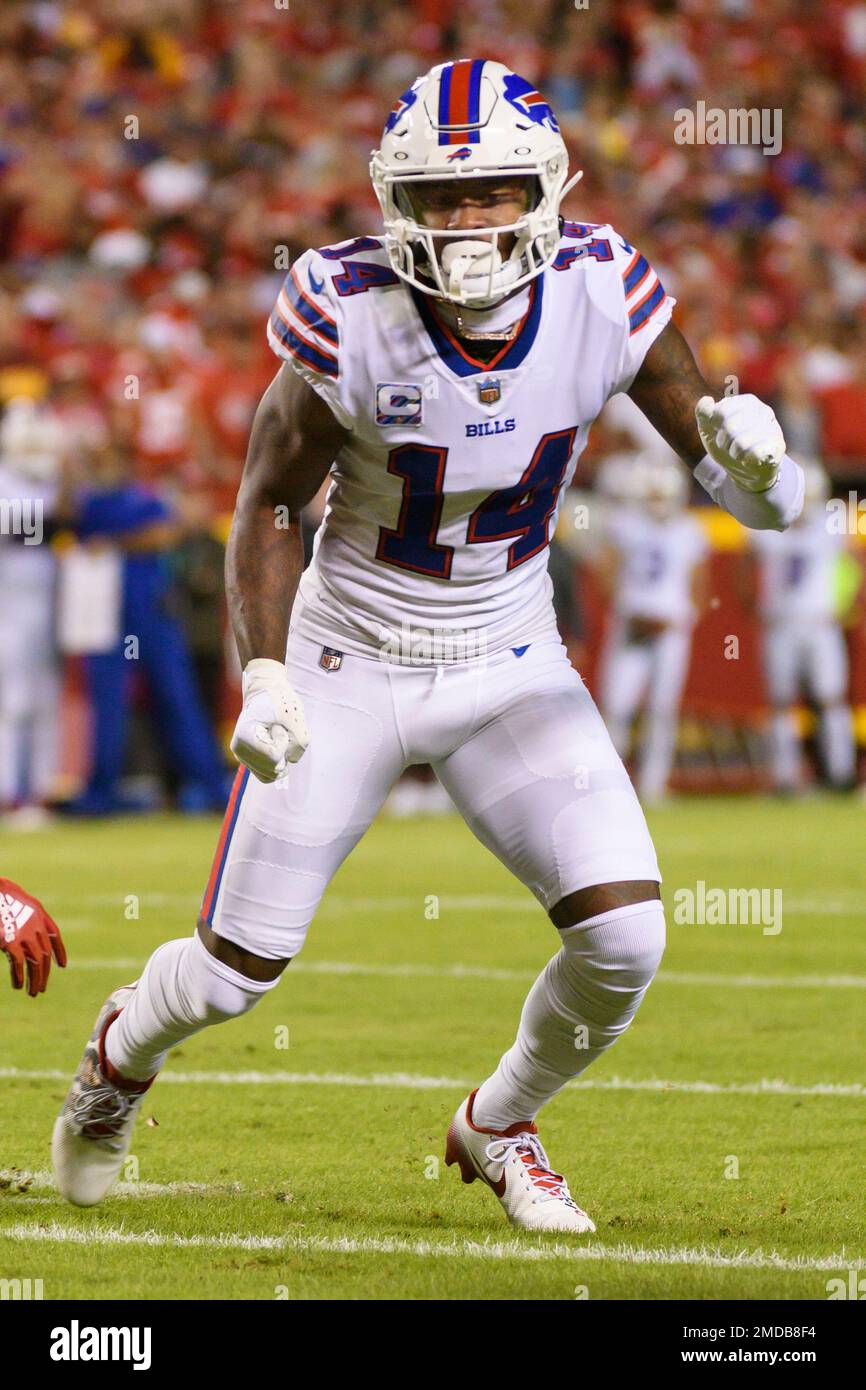 Buffalo Bills wide receiver Stefon Diggs runs a route against the Kansas City Chiefs during the ...