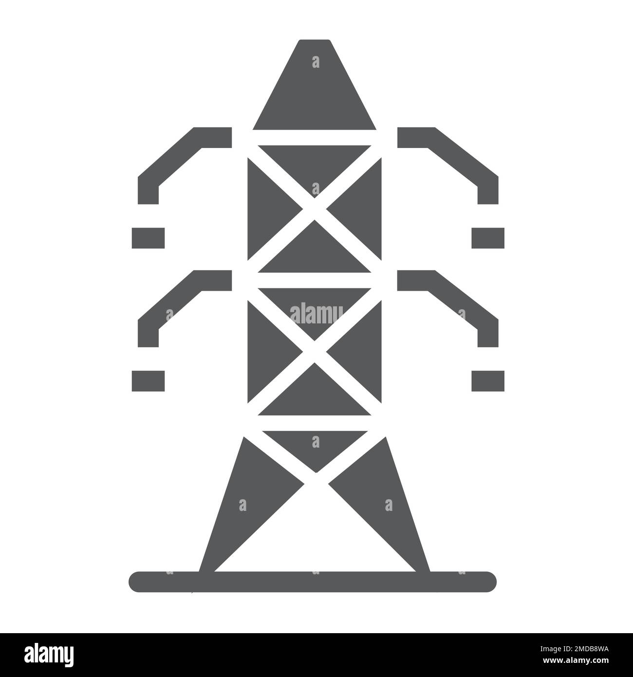 Electric tower glyph icon, ecology and energy, electricity sign, vector ...