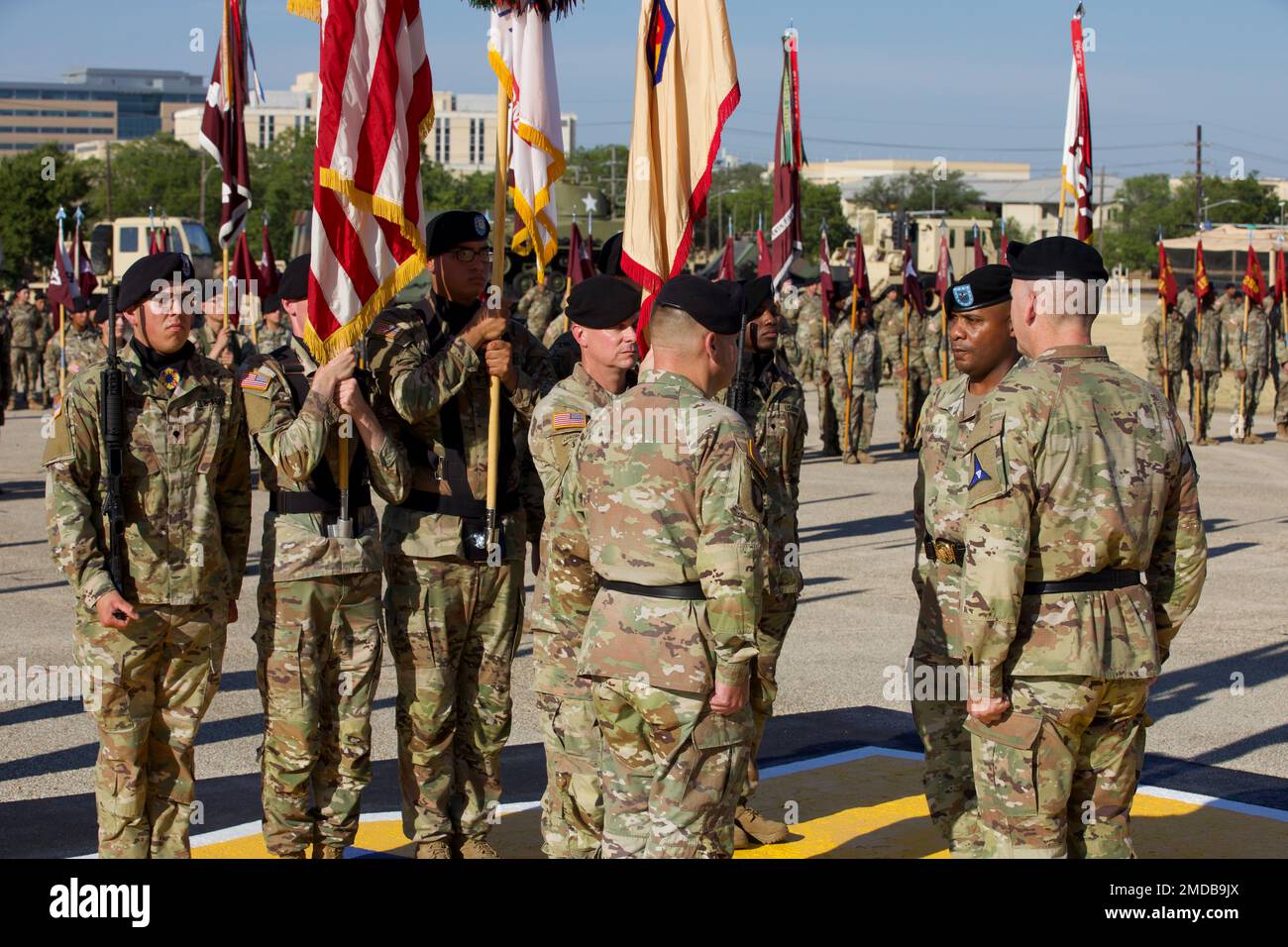 U.S. Army Soldiers prepare to perform the ceremonial passing of the ...