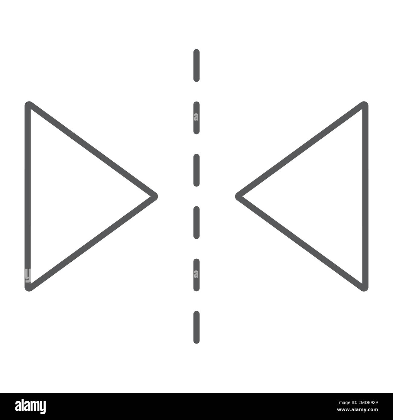 Reflection tool thin line icon, tools and design, sign, vector graphics ...