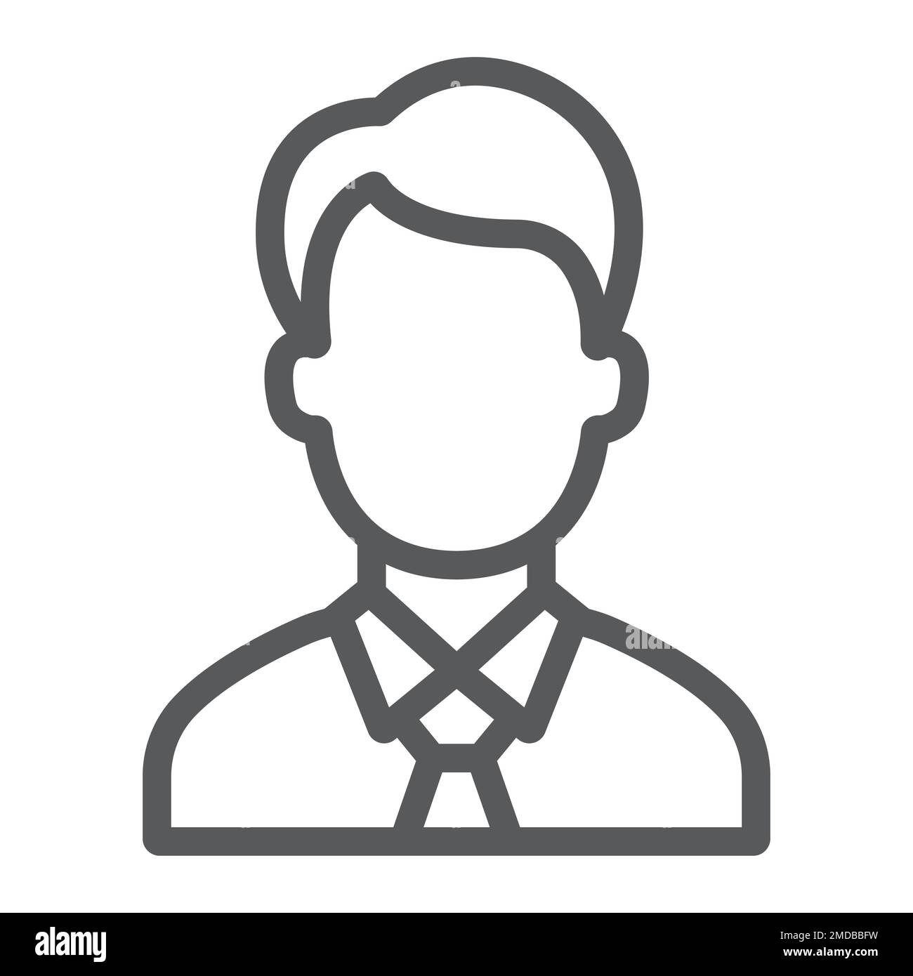 Manager line icon, office and work, businessman sign, vector graphics ...