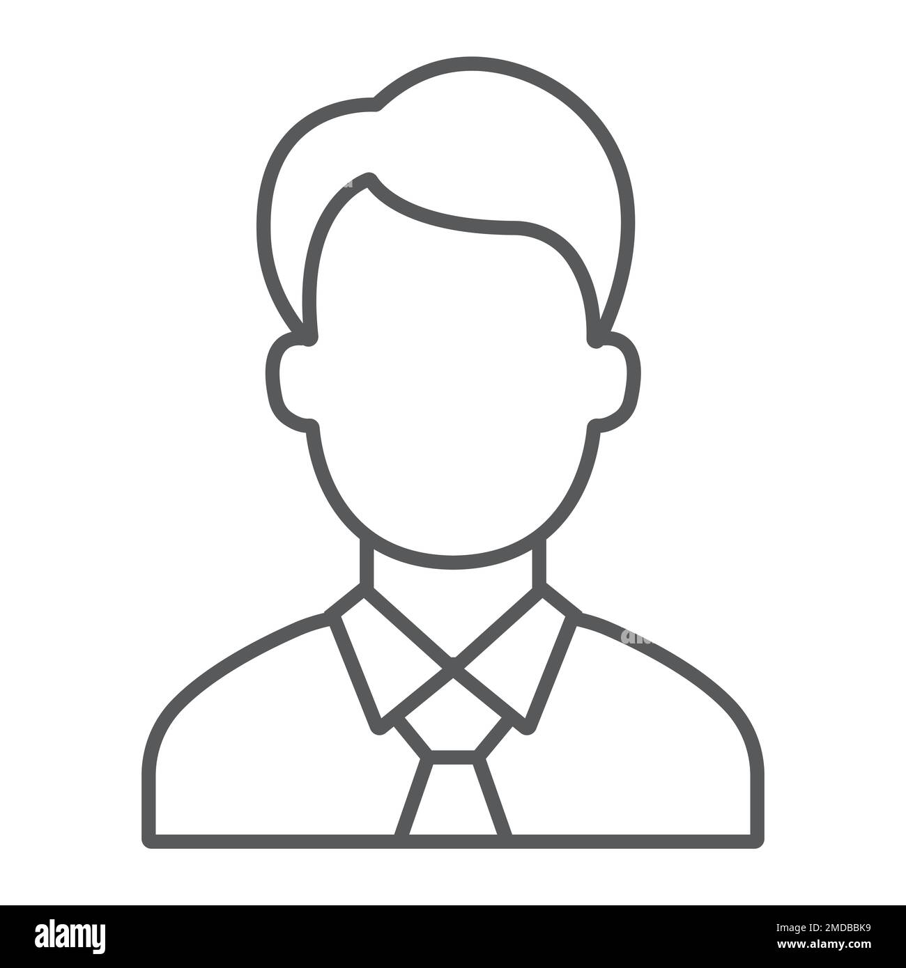Manager thin line icon, office and work, businessman sign, vector ...