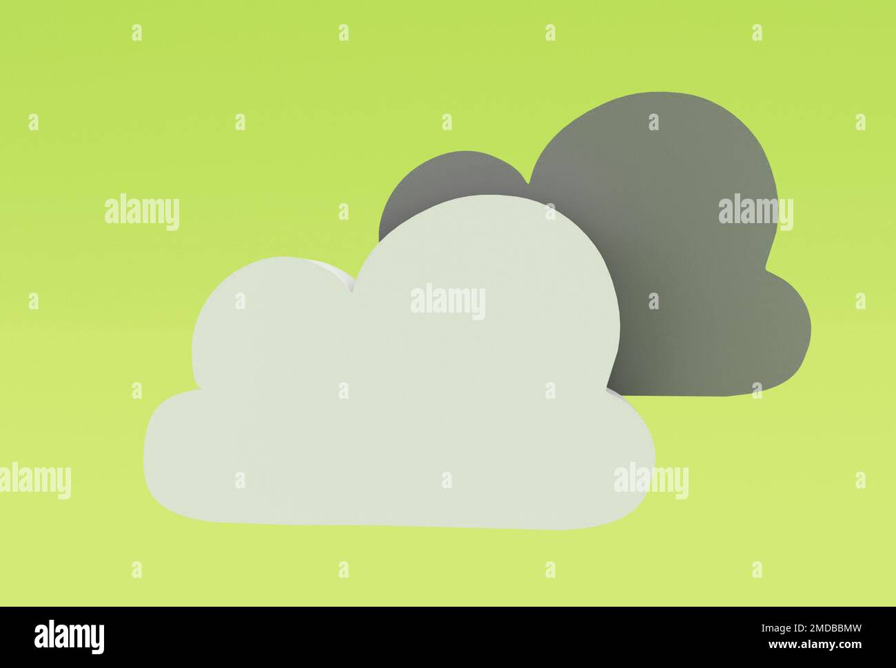 cloud weather icon 3d illustration minimal rendering on Conifer ...