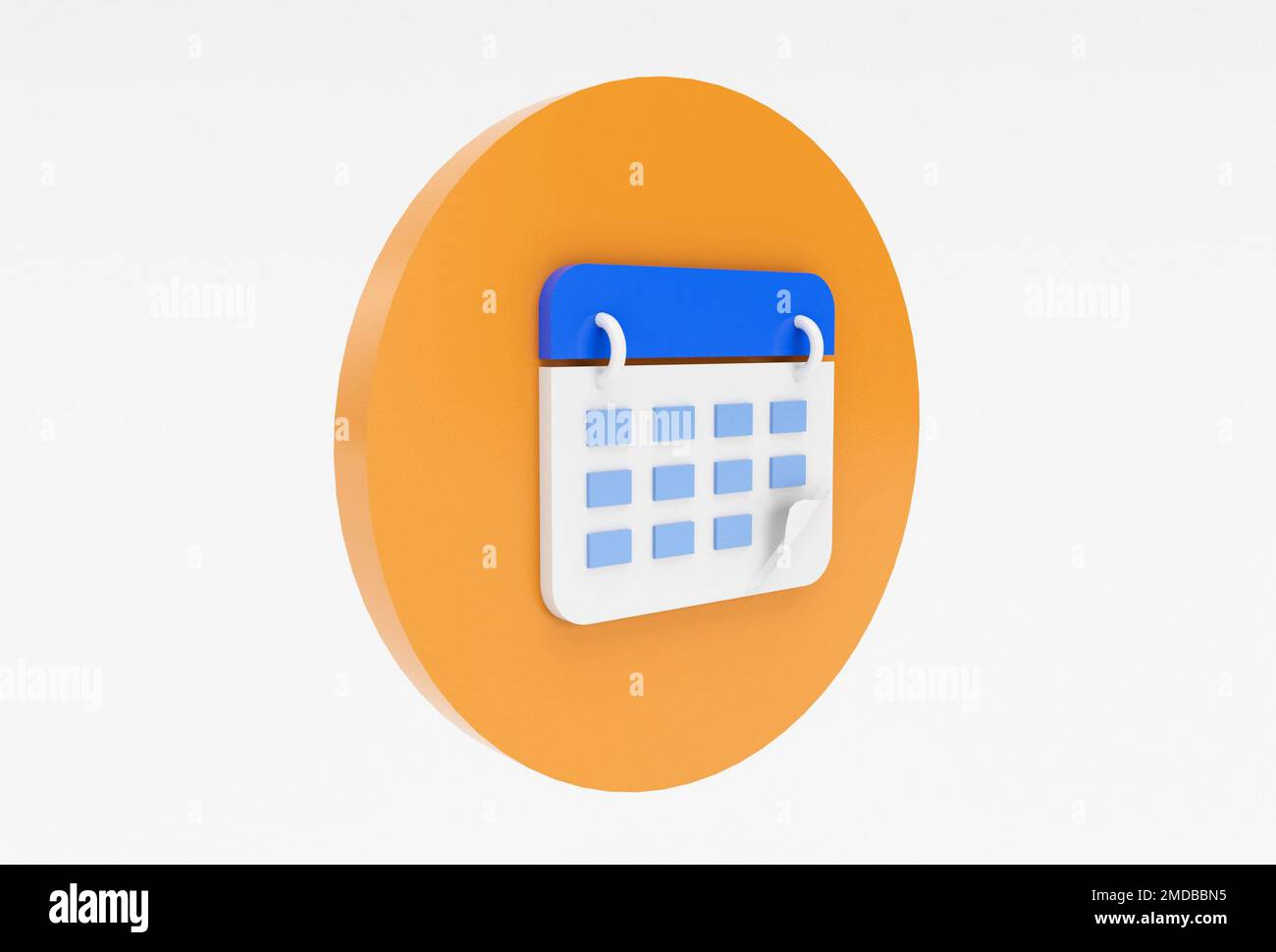 Calendar icon 3d illustration minimal rendering on white background ...