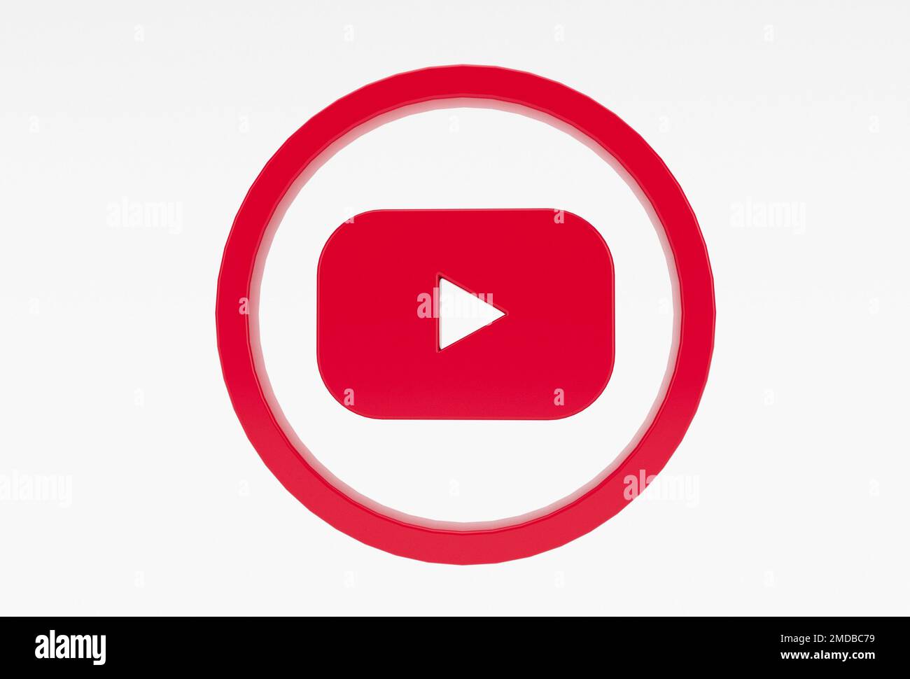 youtube icon 3d illustration minimal rendering on white background ...