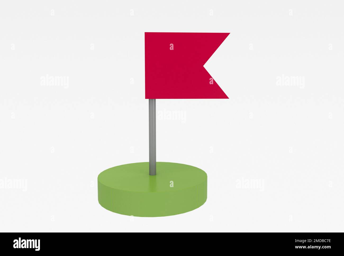 Flag pin icon location destination 3d illustration minimal rendering on ...