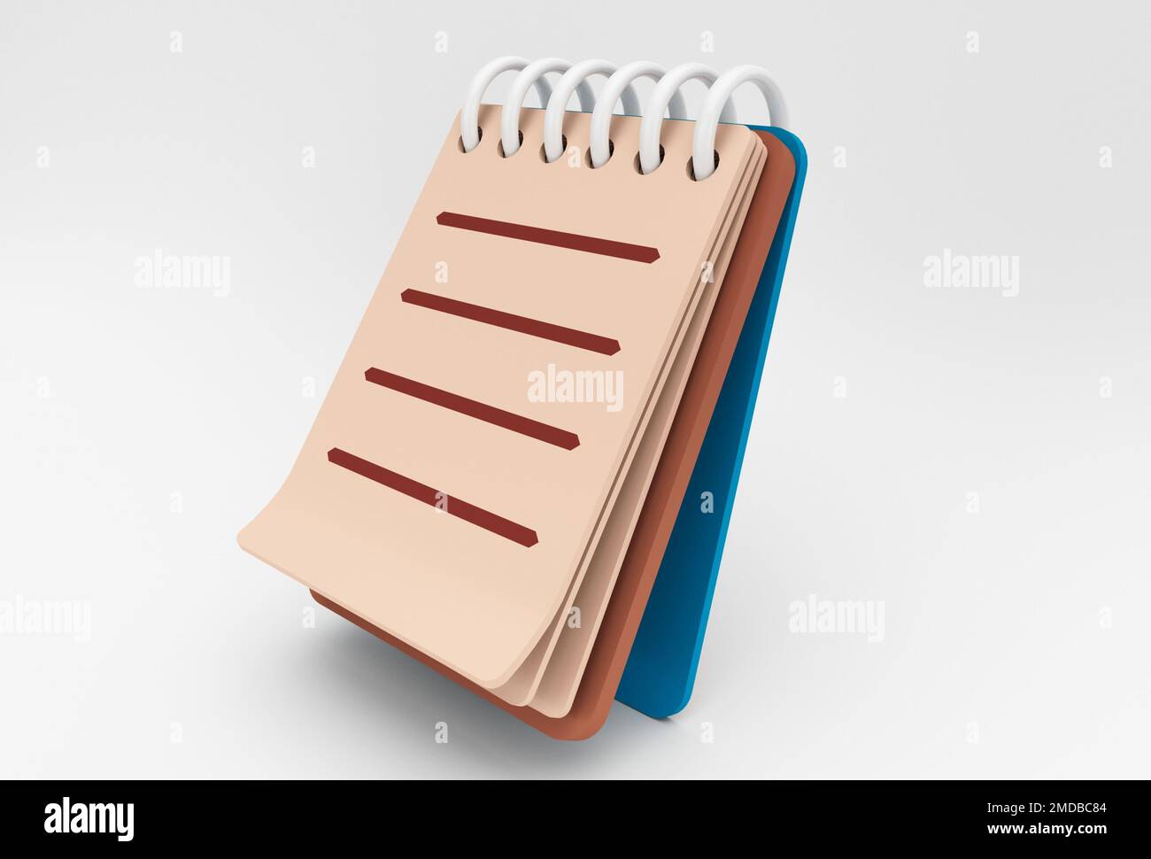 notebook icon 3d illustration minimal rendering on white background ...
