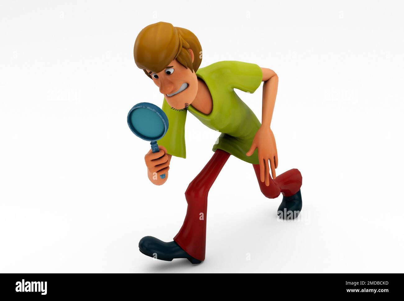 shaggy character 3d illustration minimal rendering on white background ...