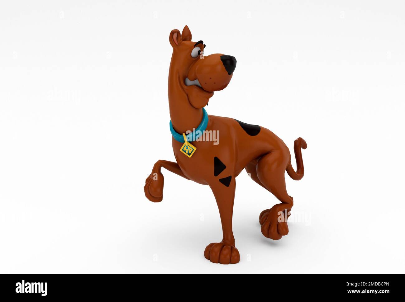 scooby dog 3d illustration minimal rendering on white background Stock ...
