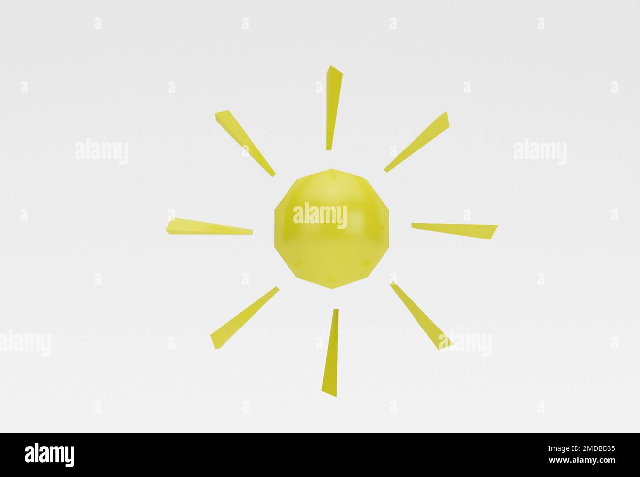 sun 3d illustration minimal rendering on white background Stock Photo ...