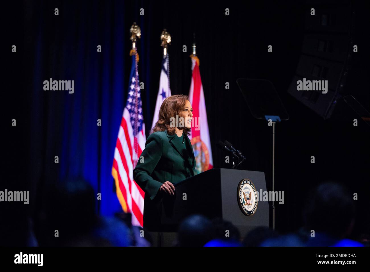 United States Vice President Kamala Harris delivers remarks to ...