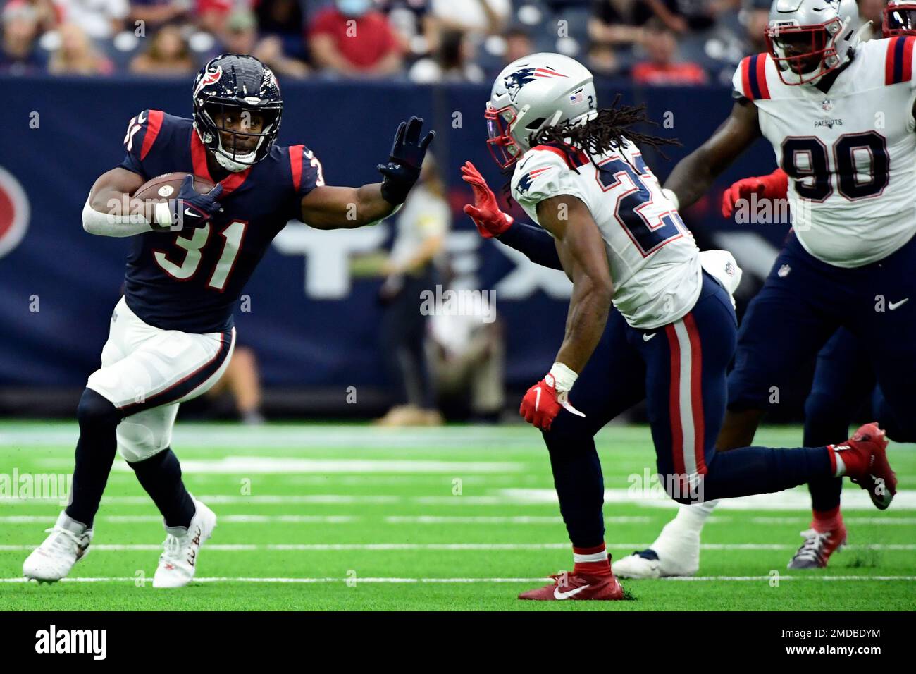Houston Texans running back David Johnson (31) runs for a gain as New ...
