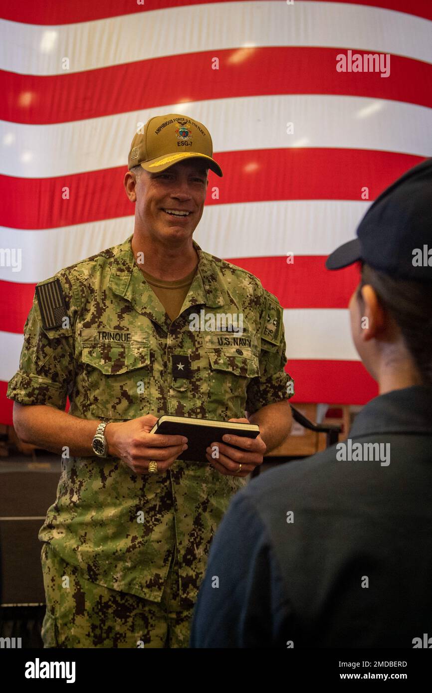 SASEBO, Japan (July 15, 2022) Rear Adm. Derek Trinque, commander ...