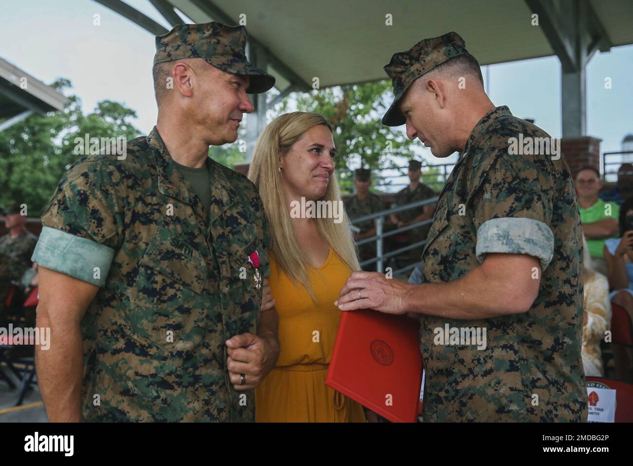 U.S. Marine Corps Chief Warrant Officer 5 Joshua S. Smith, left, 2d ...