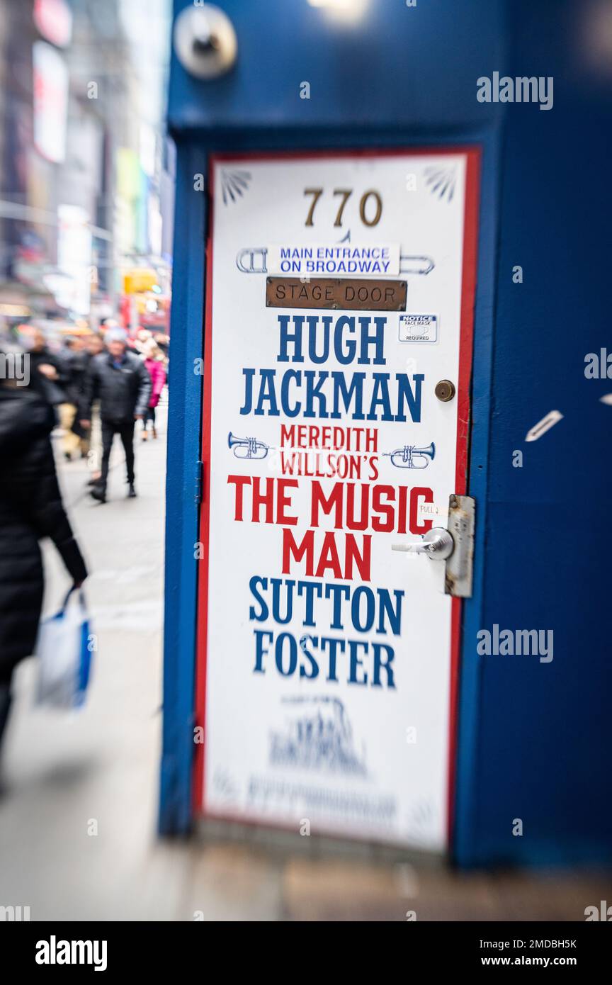 In-camera, unaltered street photo of stage door entrance for the ...