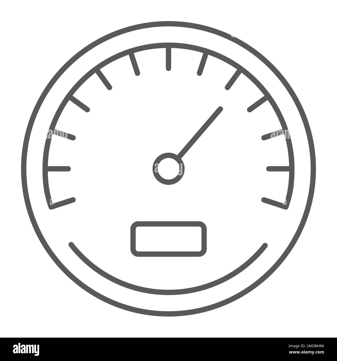 Speedometer Thin Line Icon Data And Analytics Velocity Sign Vector Graphics A Linear Pattern