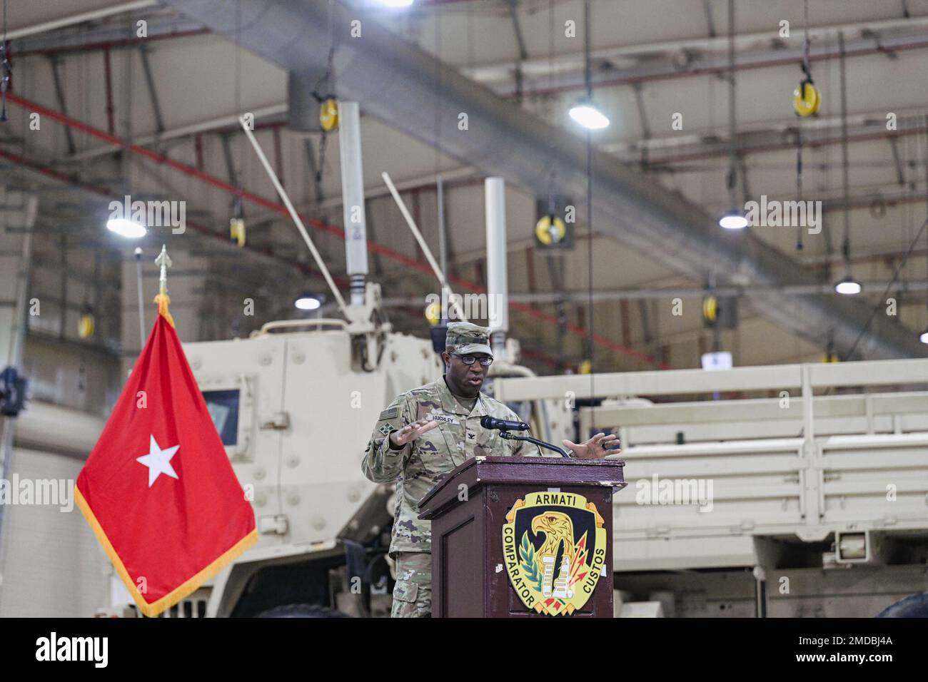 Col. Anthony E. Hughley praises the work of his team. Soldiers and ...