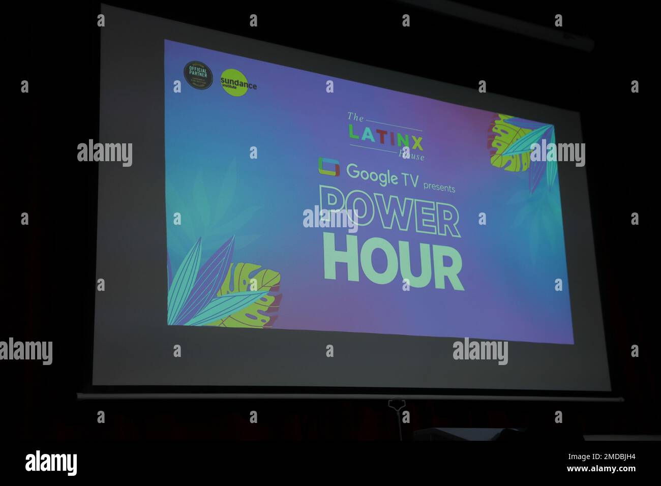 Signage is seen during Google Power Hour & "New Latinx Identities ...