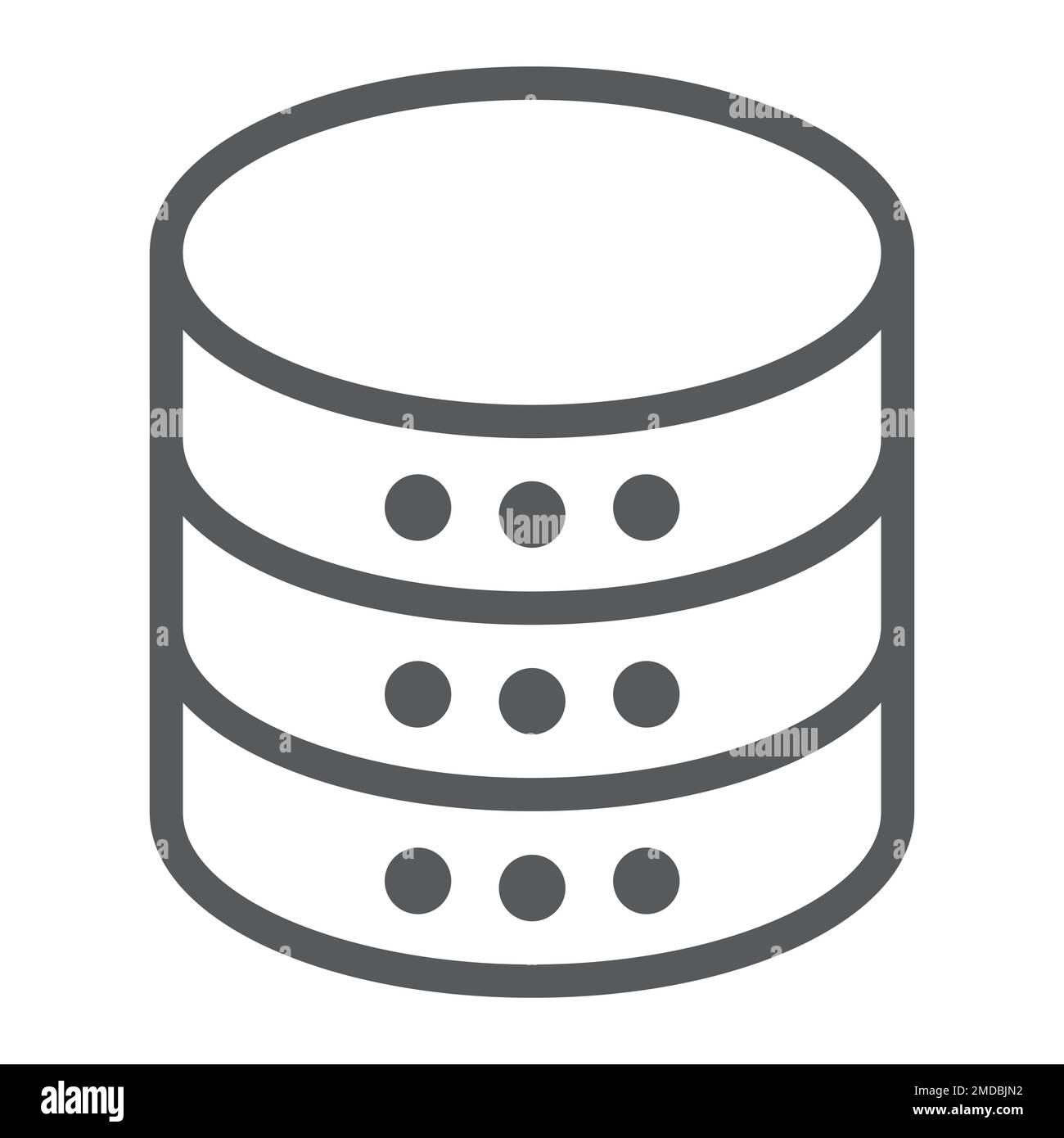 Database Line Icon Data And Analytics Server Sign Vector Graphics A Linear Pattern On A