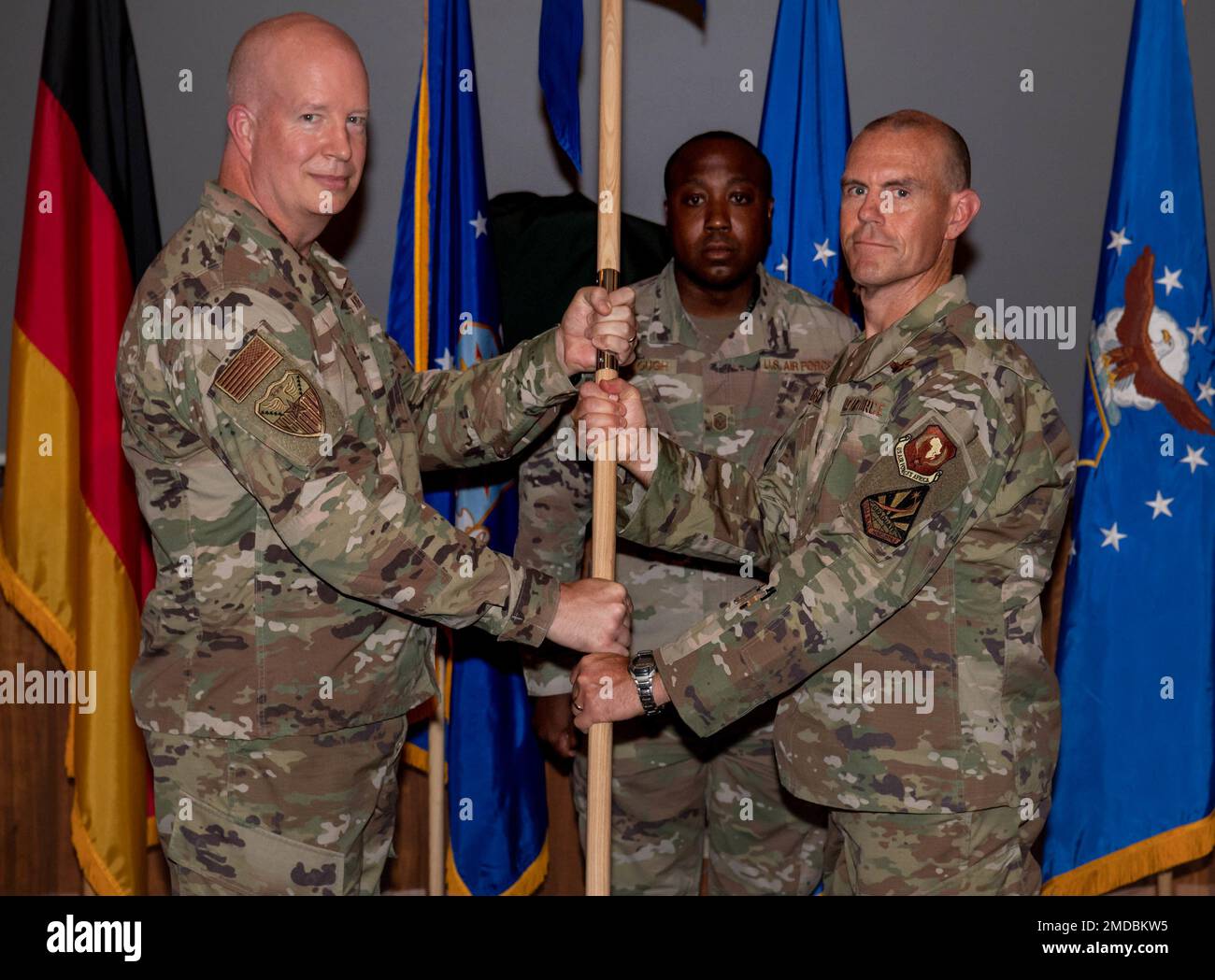 U.S. Air Force Maj. Gen. Joel Carey, left, United States Air Forces in ...