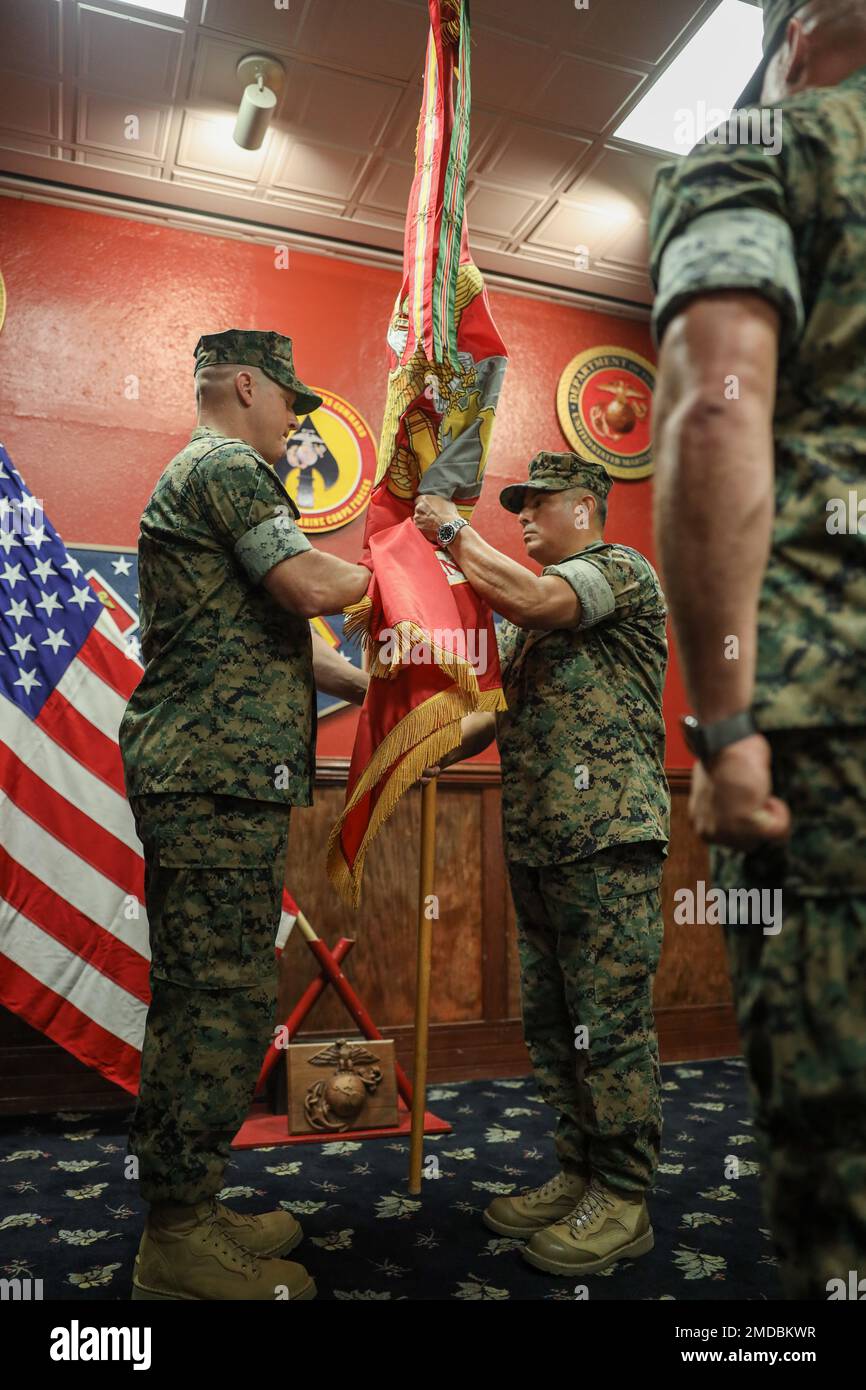 U.S. Marine Corps Col. Brian R. Miller, outgoing commanding officer of ...
