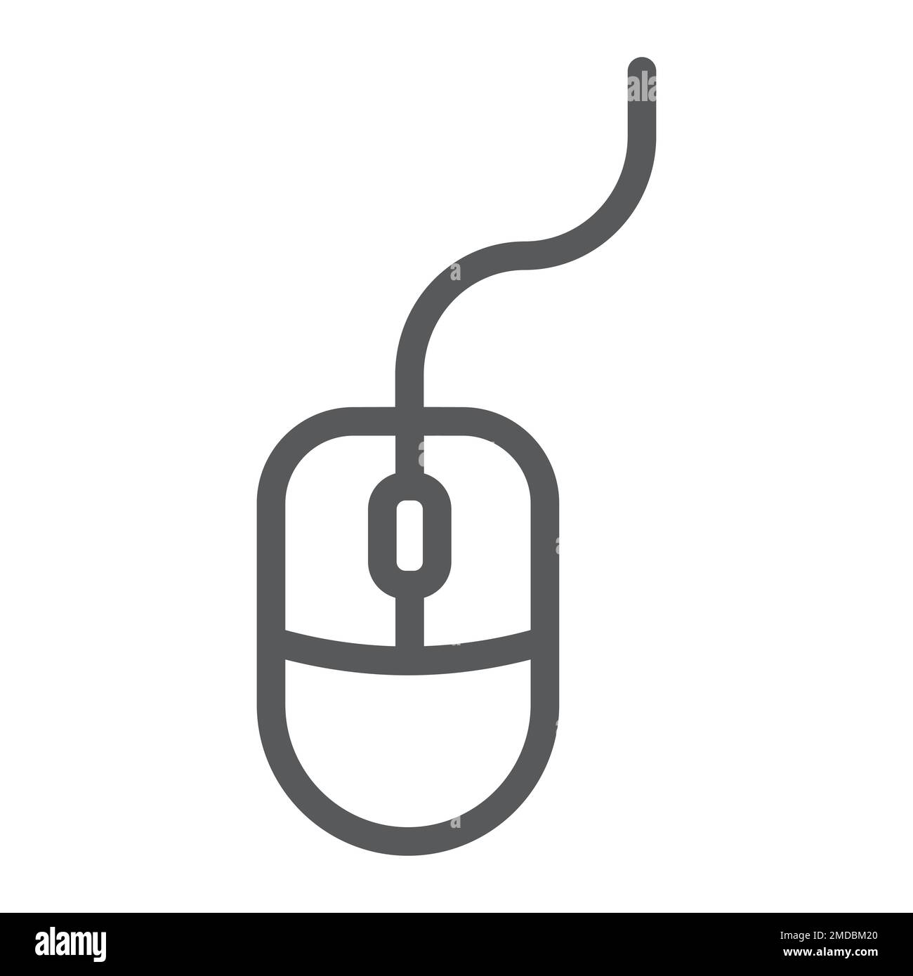 Mouse line icon, office and work, computer sign, vector graphics, a ...