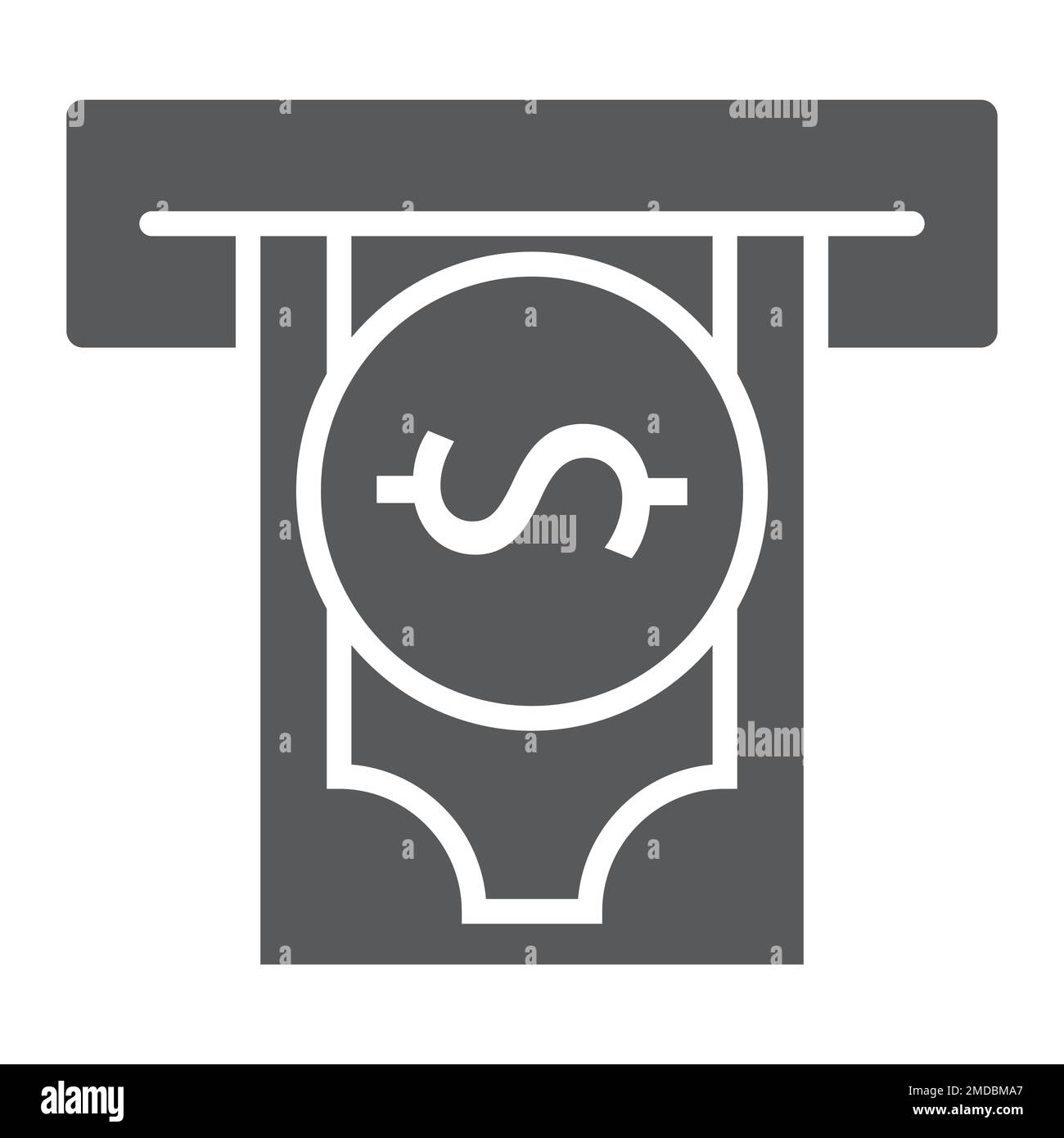 Insert money glyph icon, finance and banking, payment sign, vector ...