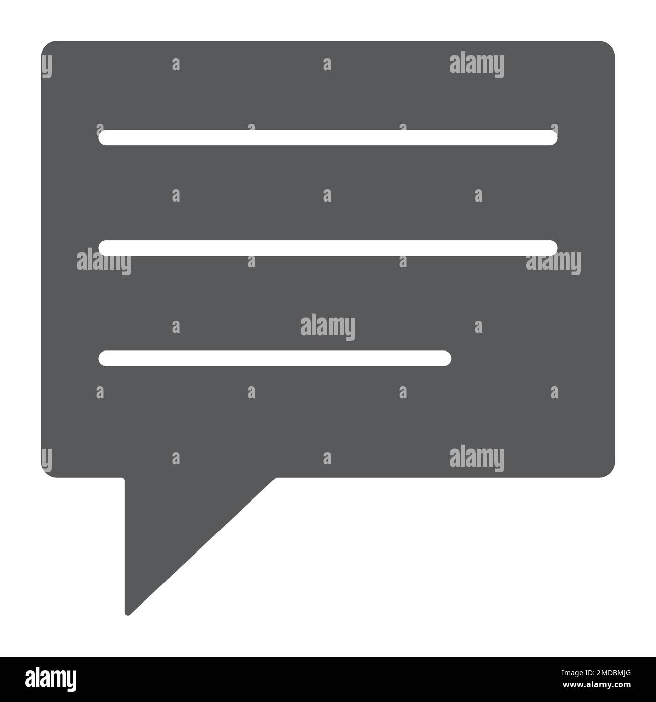 Text message glyph icon, dialog and chat, speech bubble messgae sign ...