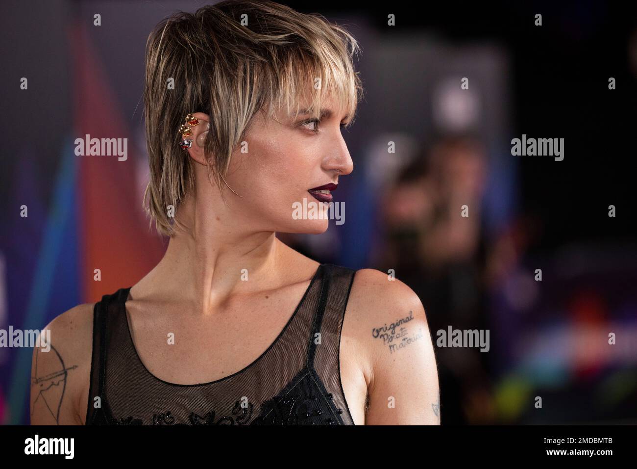 Agathe Rousselle poses for photographers upon arrival at the premiere ...