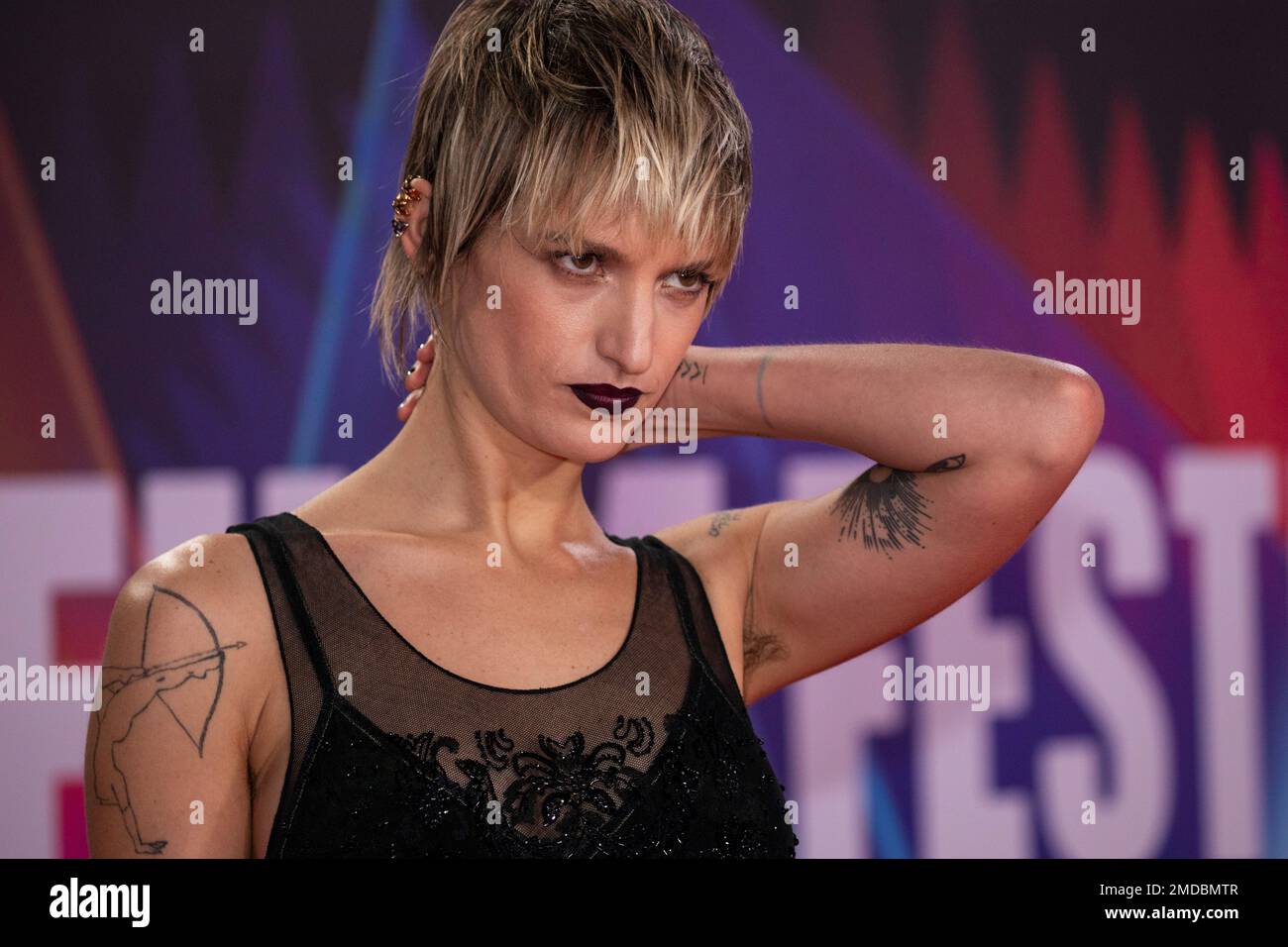 Agathe Rousselle poses for photographers upon arrival at the premiere ...