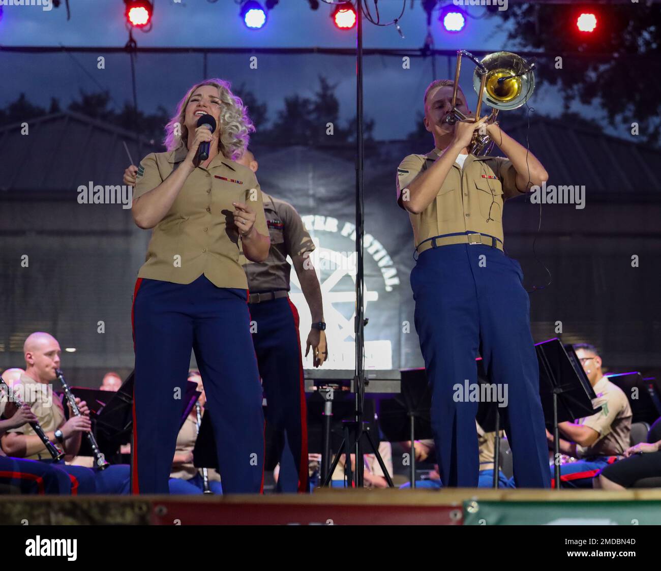 Members of the Parris Island Marine Band perform at the Beaufort Annual ...